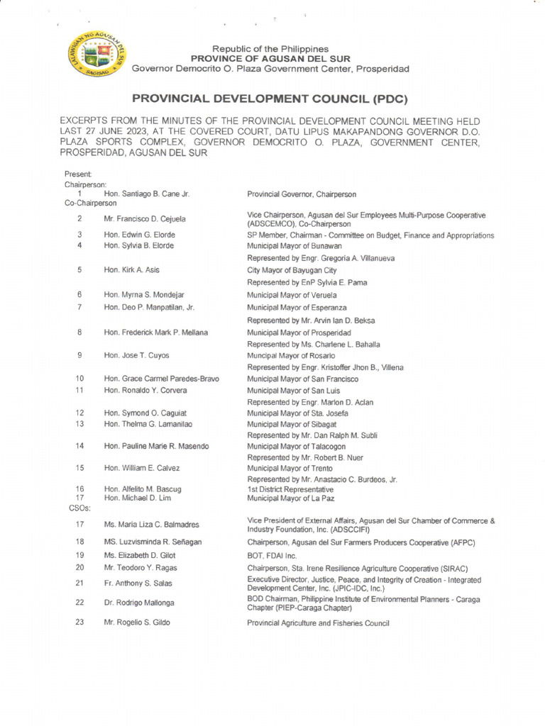 PDC Resolution No. 12 Series of 2023 | PDF | National Accounts | Economies