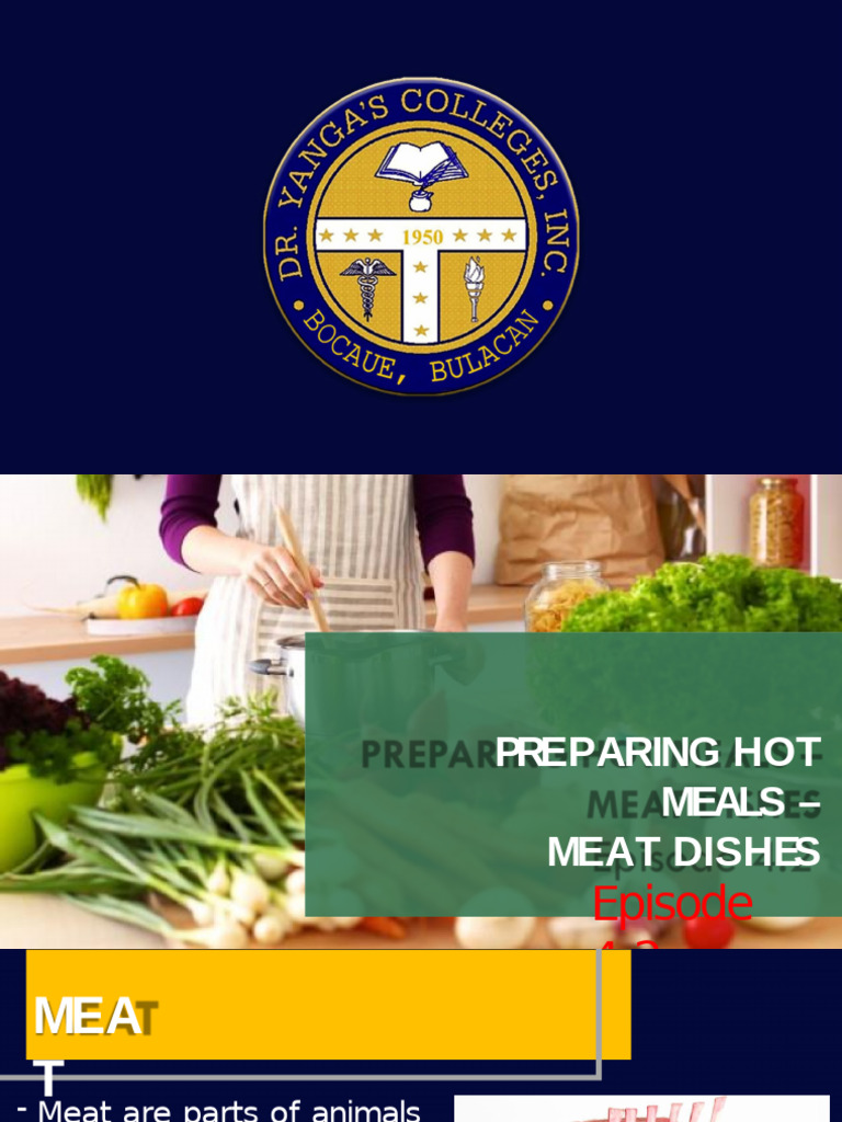 Types and Preparation of Meat Dishes | PDF | Lamb And Mutton | Meat