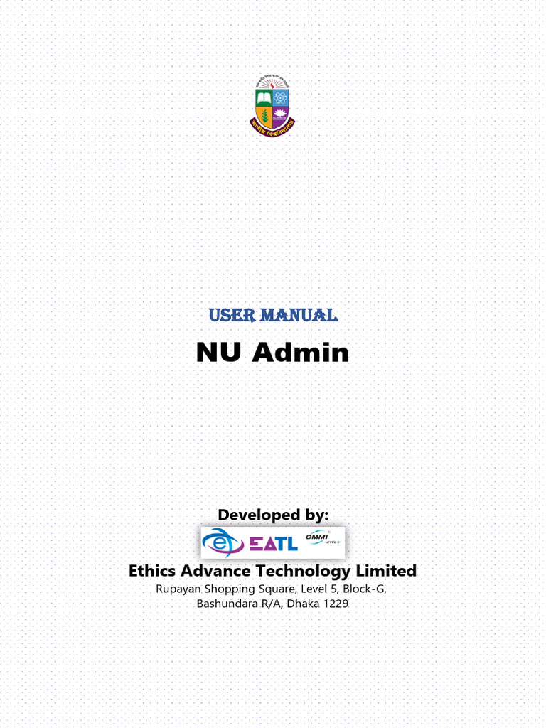 NU Admin | PDF | Menu (Computing) | Button (Computing)