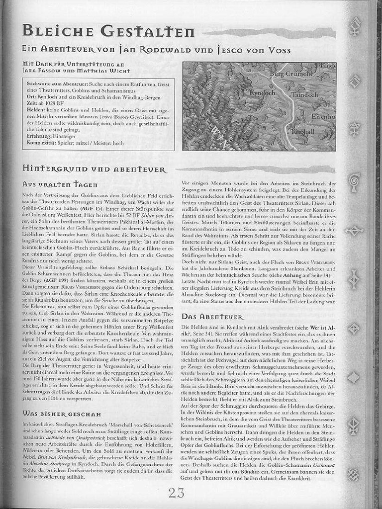 Das Schwarze Auge - A142 Stromschnellen - Bleiche Gestalten | PDF