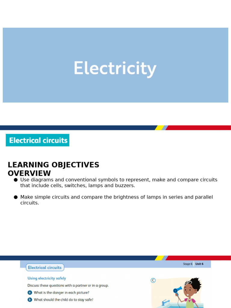 Science6 Electrical Circuits | PDF | Electric Current | Switch