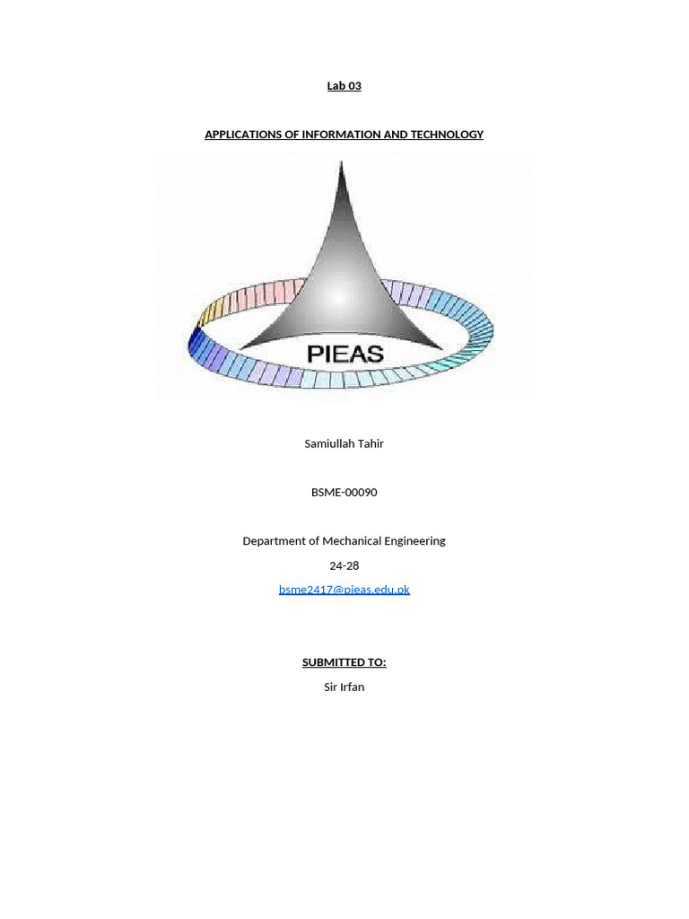 Samiullah Tahir AICT Lab 03 | PDF