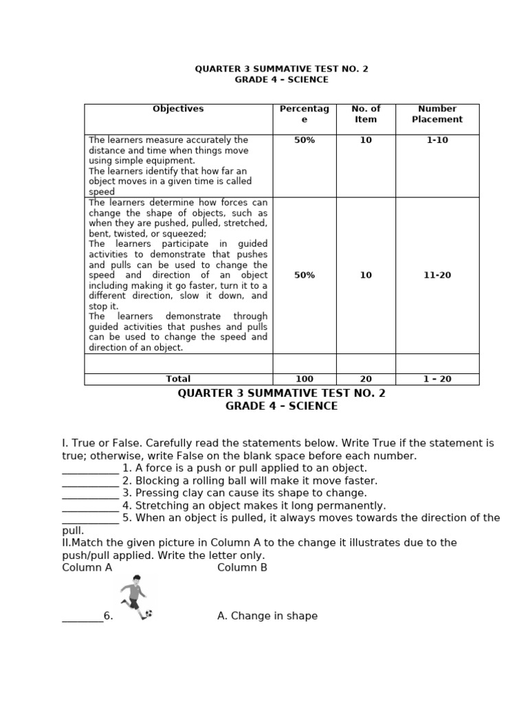 Sci 4 QUARTER 3 SUMMATIVE TEST 2 | PDF