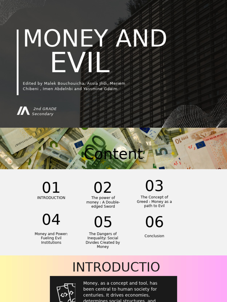 Money and Evil | PDF | Economic Inequality | Discrimination & Race ...
