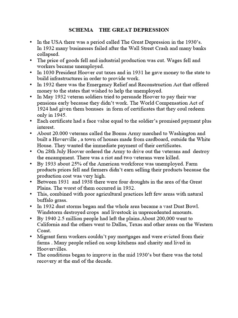 The Great Depression Overview | PDF