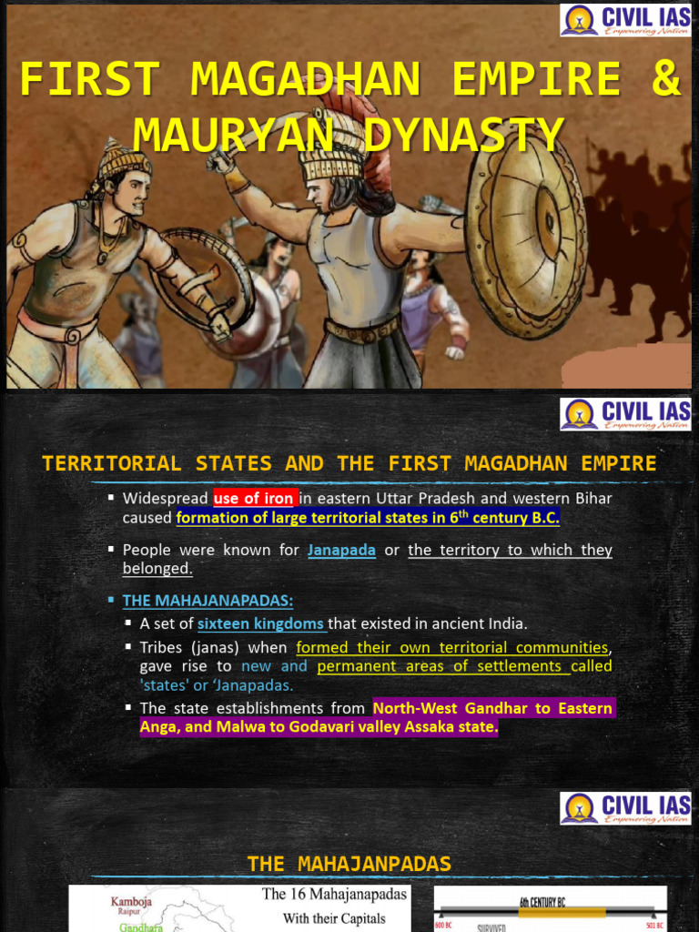 Early Magadhan Empire and Mauryan Period - Lecture 3 | PDF