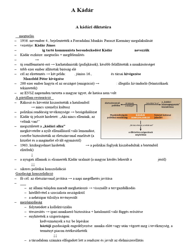 A Kádári Diktatúra | PDF