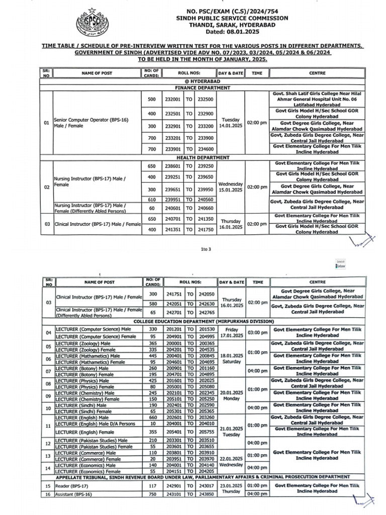 Timetable Variousposts 08.01.25 | PDF