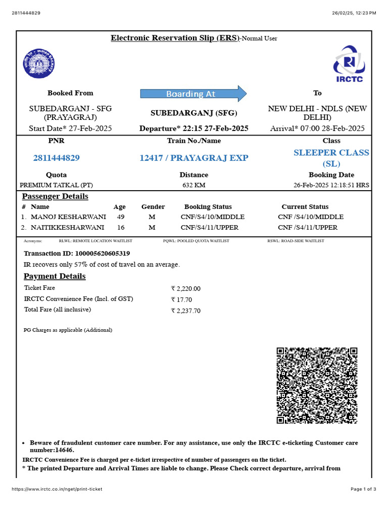 Ticket Delhi | PDF | Identity Document | Payments