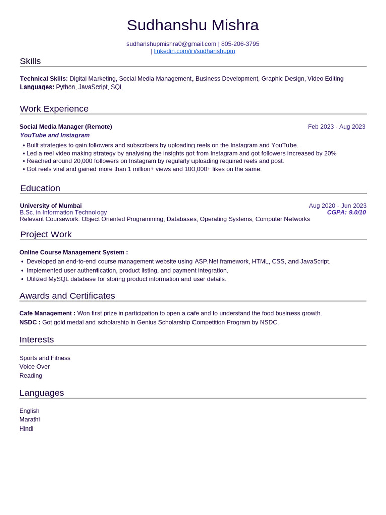 Sudhanshu Mishra | PDF