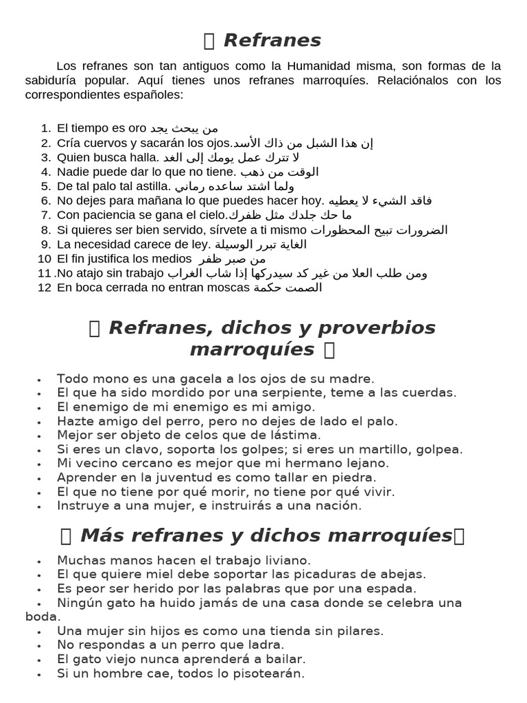 Refranes | PDF