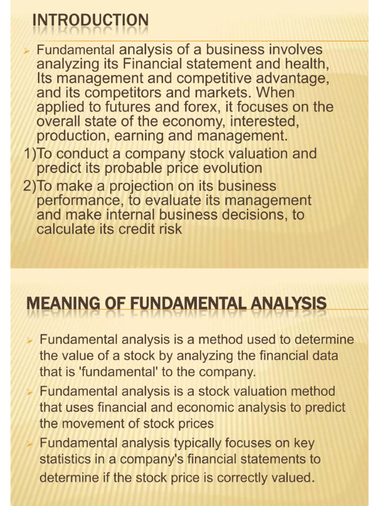 Fundamental Analysis | PDF