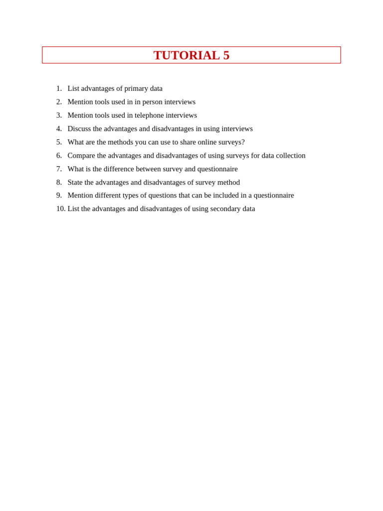 Data Collection Methods: Interviews & Surveys | PDF