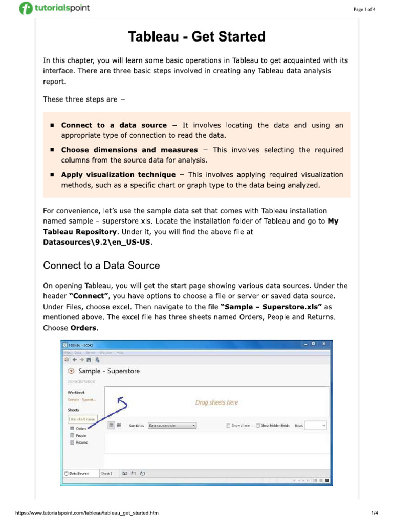tableau - get strarted | PDF