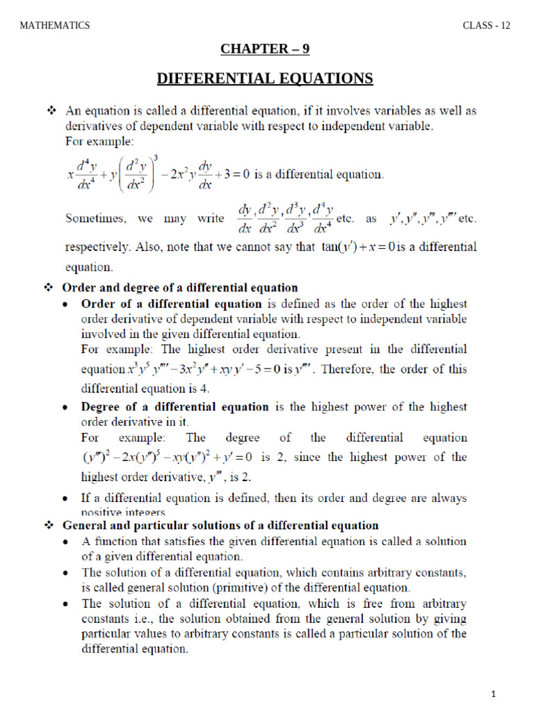 Differential Equations | PDF