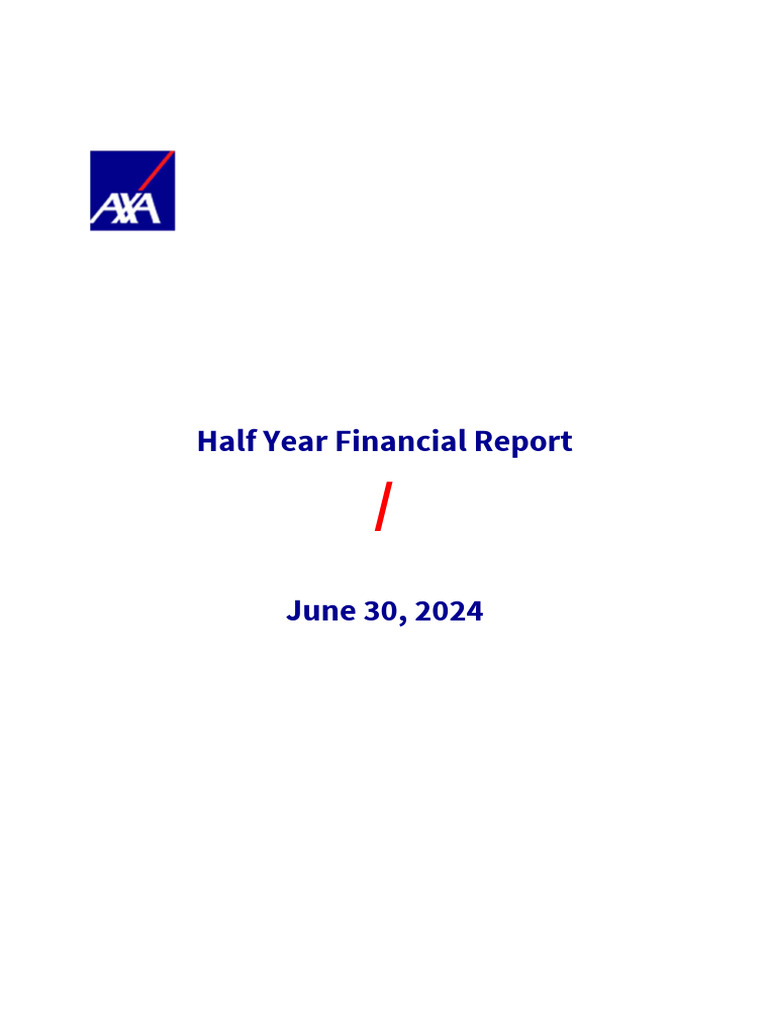 Axa Half Year 2024 Financial Report | PDF | Japanese Yen | Securitization