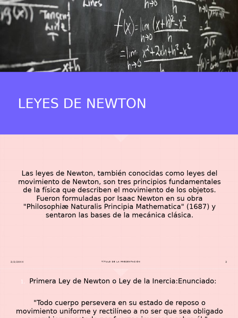Leyes de Newton: Principios del Movimiento | PDF | Las leyes del ...