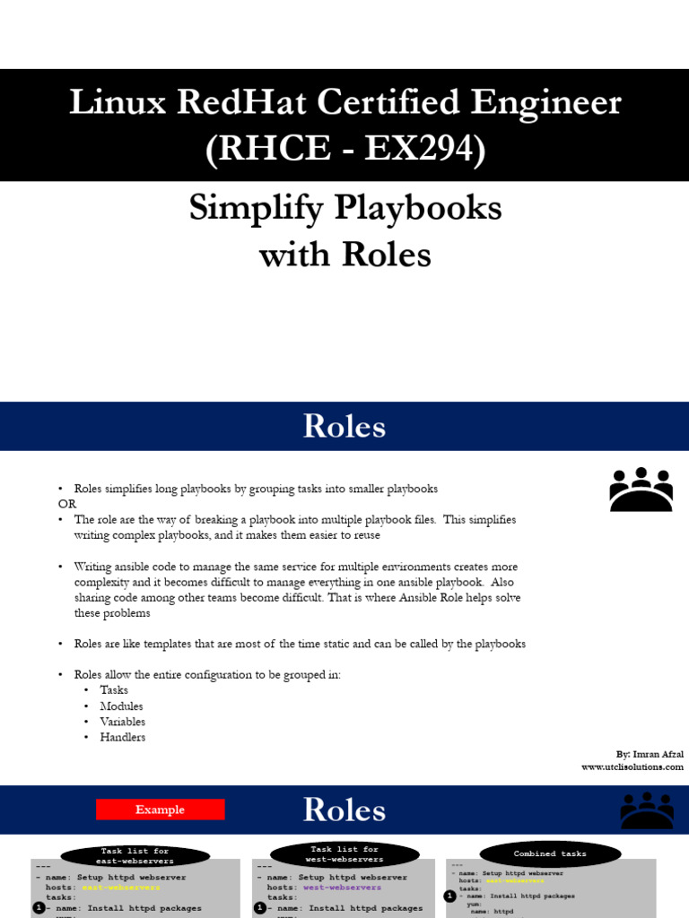 8-Simplify Playbooks With Roles | PDF | Web Server | Internet & Web