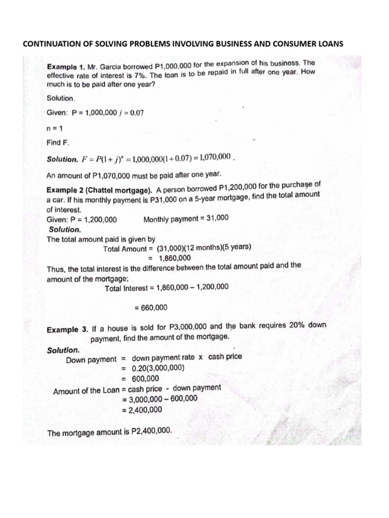 2.continuation of Solving Problems Involving Business and Consumer ...