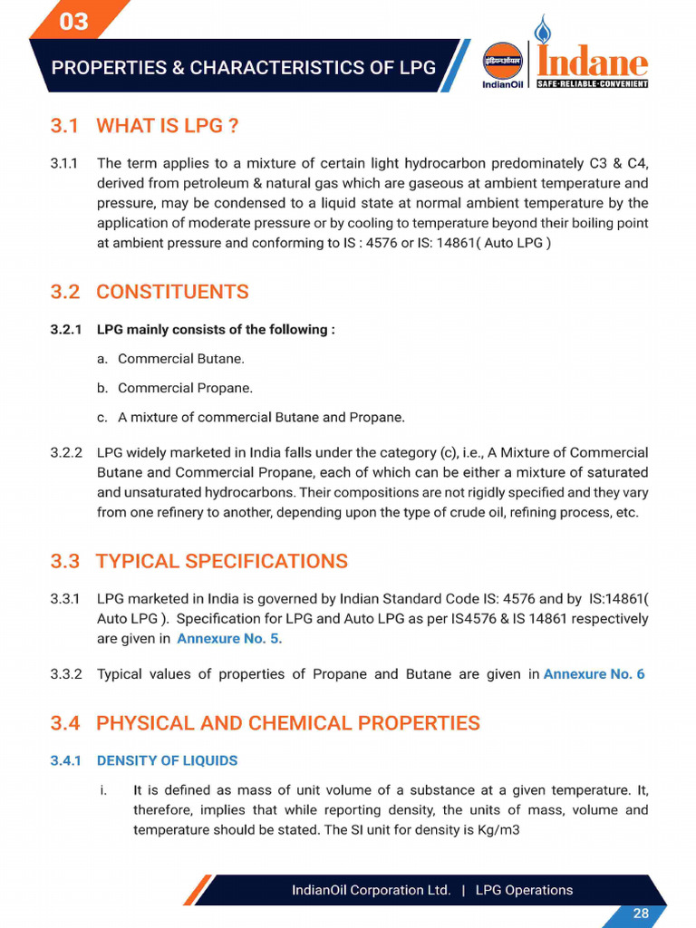 properties of lpg propane specific | PDF
