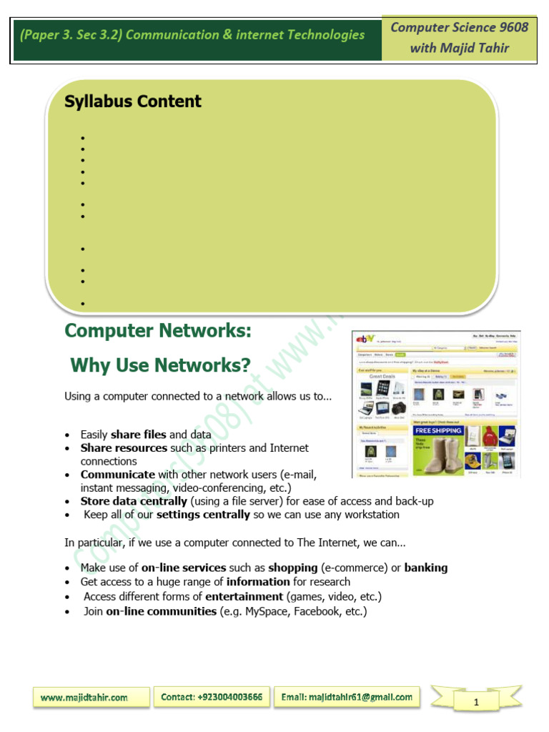Communication N Internet Technologies | PDF | Computer Network ...