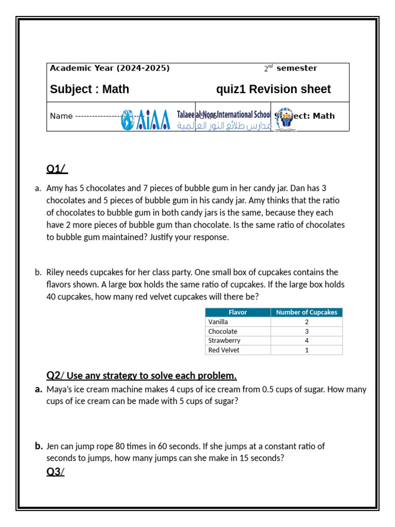 gr 6 worksheet | PDF | Desserts