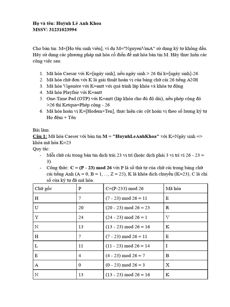 Hu NH Lê Anh Khoa | PDF