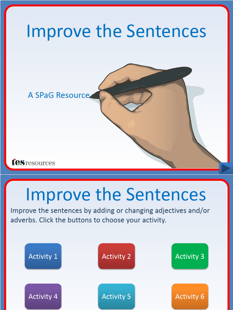 Improve the Sentences v2 | PDF