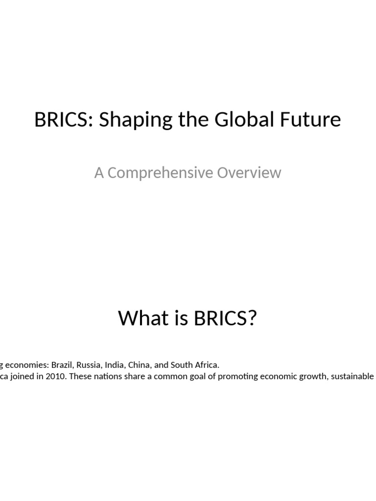 BRICS Presentation | PDF | International Relations | Economies