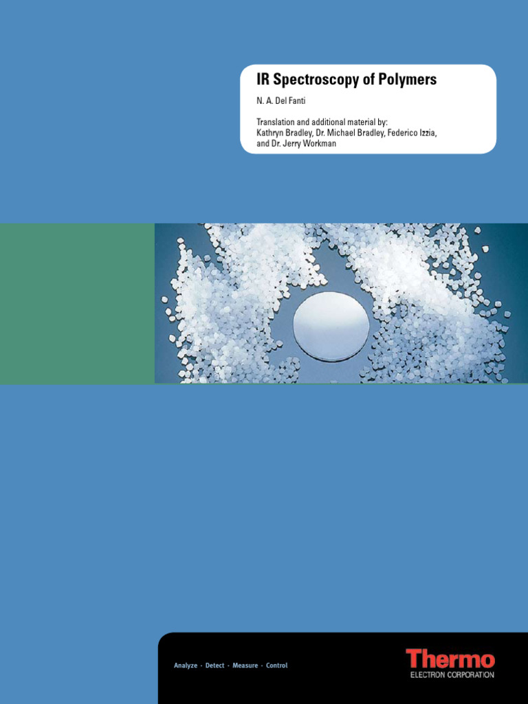 269-184200 - IR Spectroscopy of Polymers Booklet | PDF | Infrared Spectroscopy | Polymers