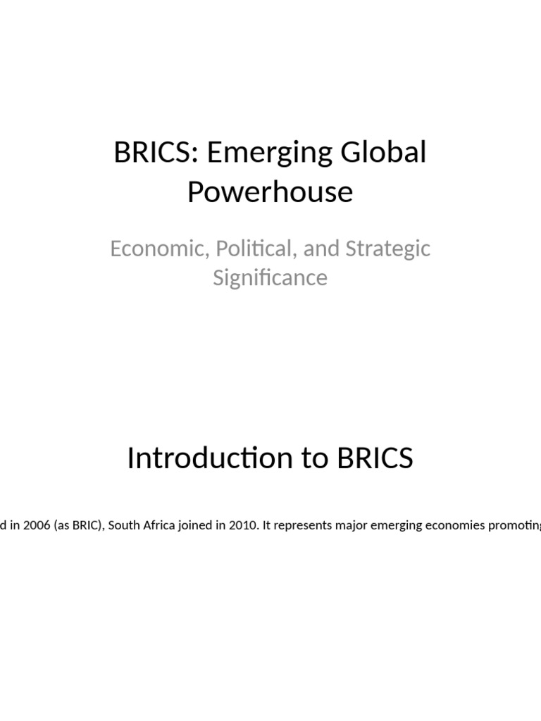 BRICS Presentation | PDF