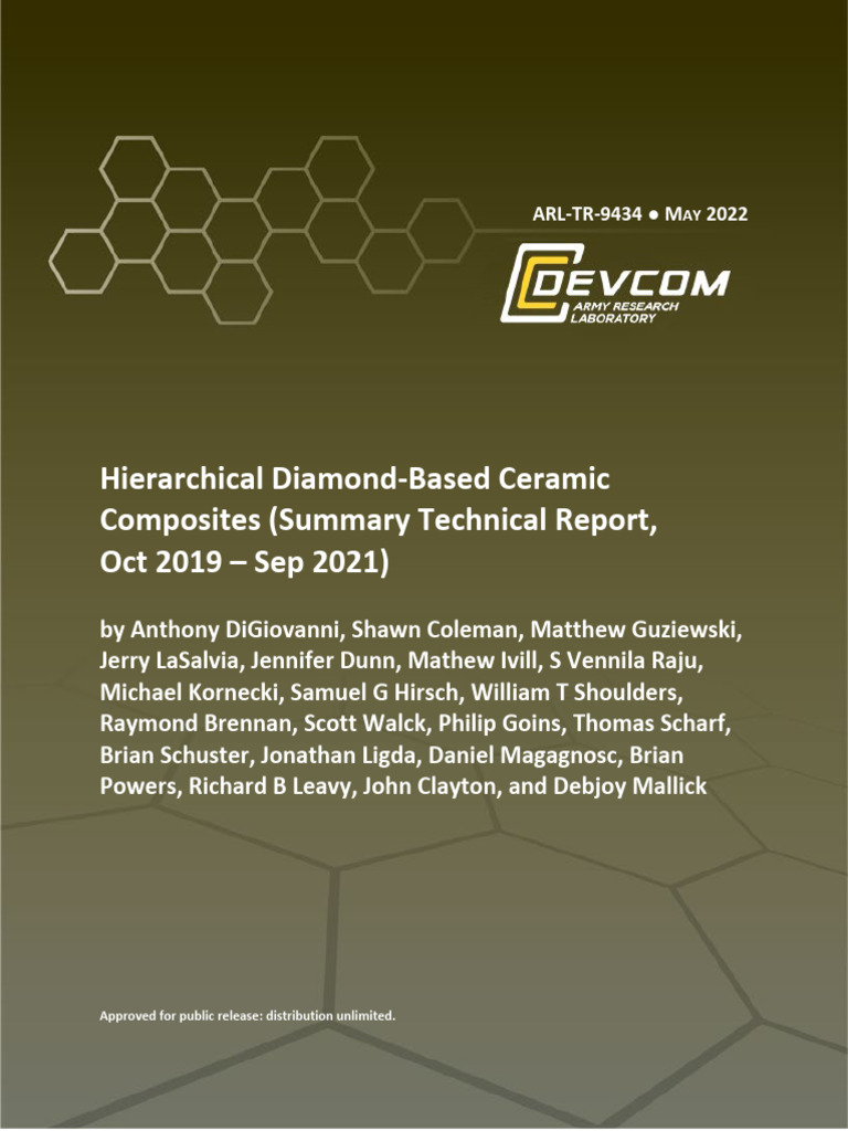 Hierarchical Diamond-Based Ceramic Composites | PDF | Sintering ...