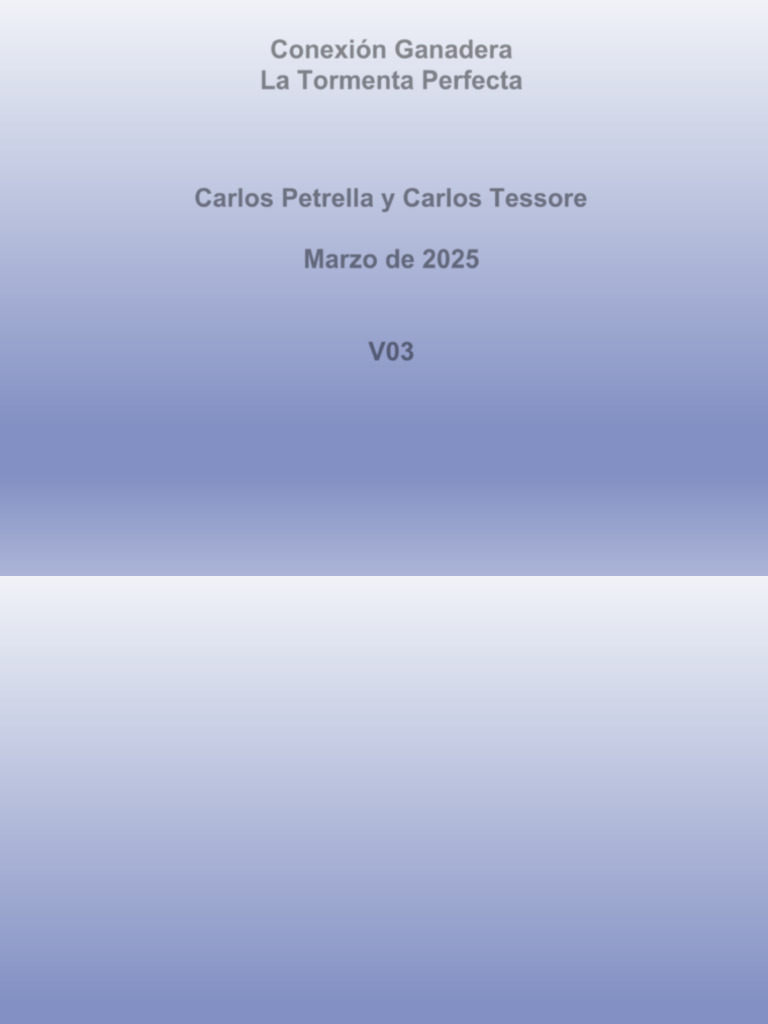 Conexion Ganadera La Tomenta Perfecta v03 | PDF