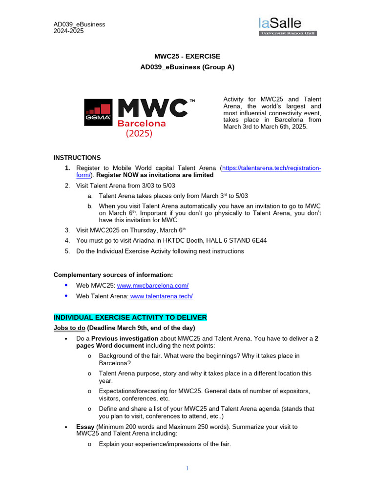 2425 IndividualExercise MWC | PDF