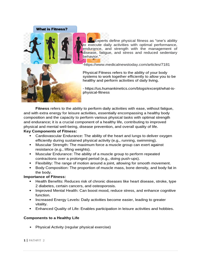 PATHFit-2-lecture-and-activity | PDF | Physical Fitness | Strength Training