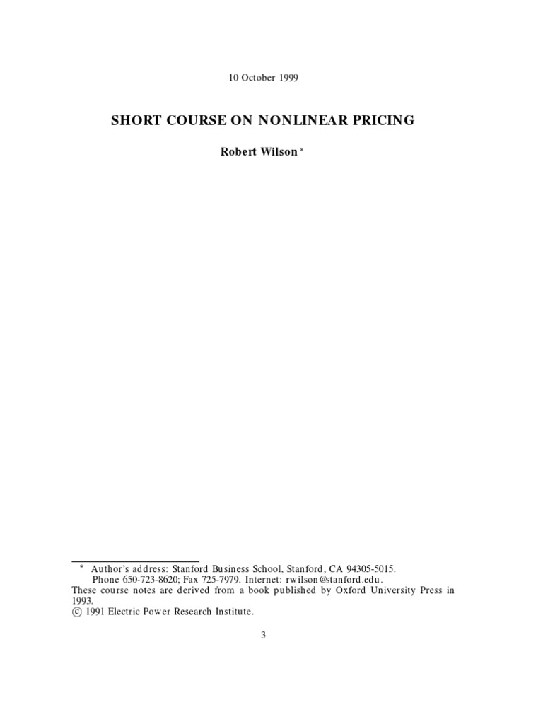 Nonlinear Pricing | PDF | Price Discrimination | Monopoly