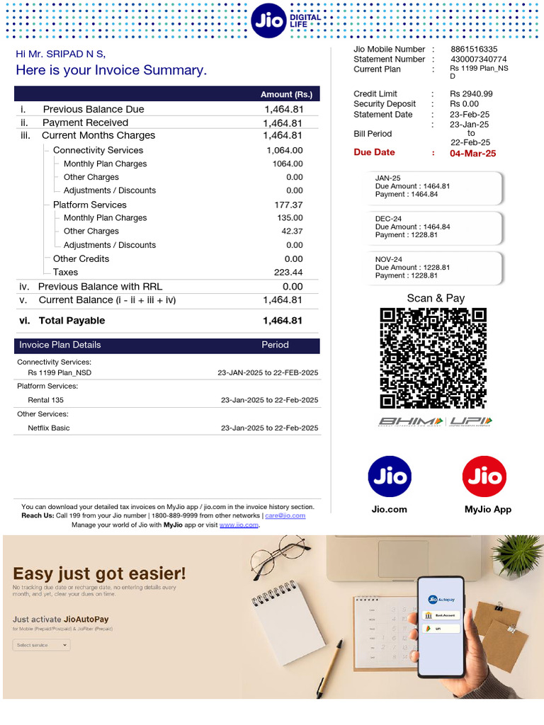 Feb 2025 Mobile Bill | PDF | Government Finances | Taxes