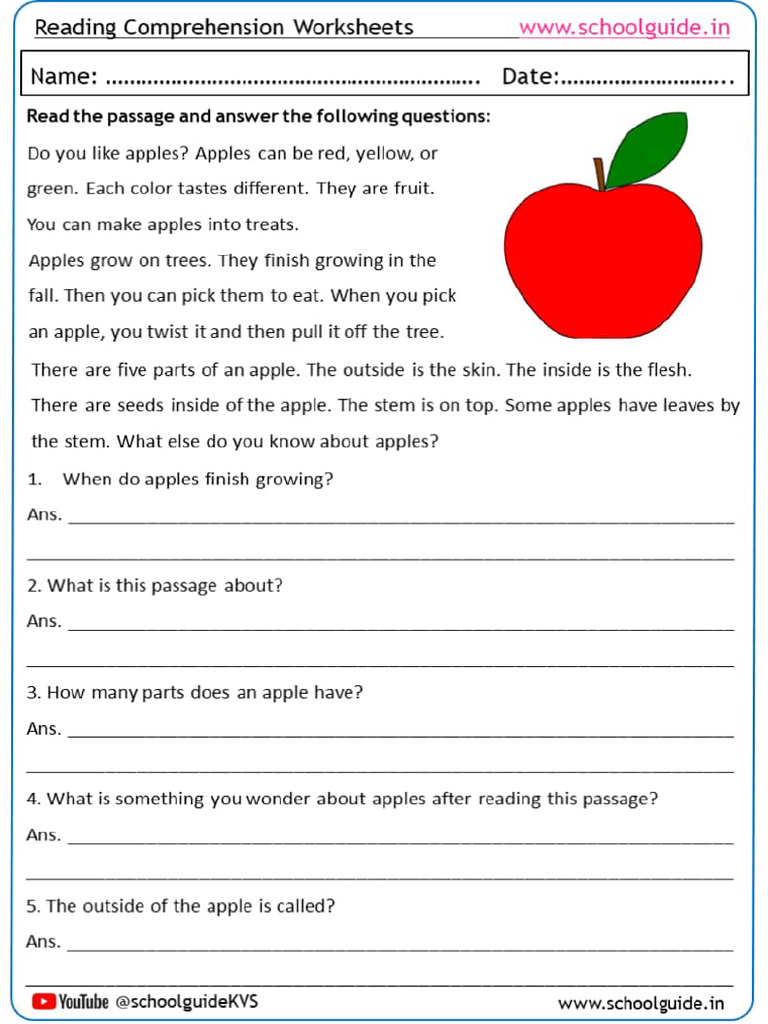 Passage Worksheet | PDF