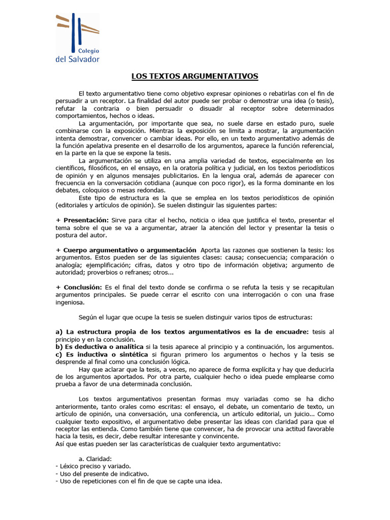 Teoría Textos Argumentativos | PDF | Autor | Experiencia