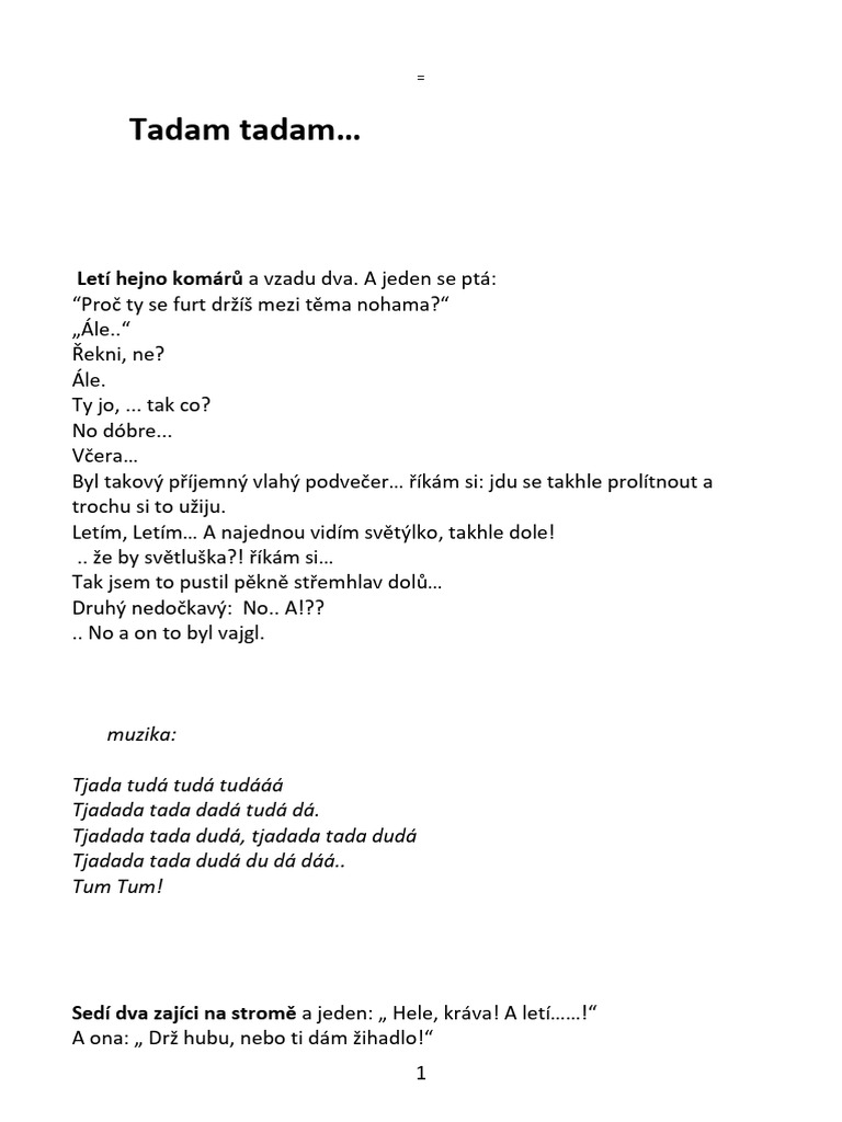 vtípky a vtipy - za babaku | PDF