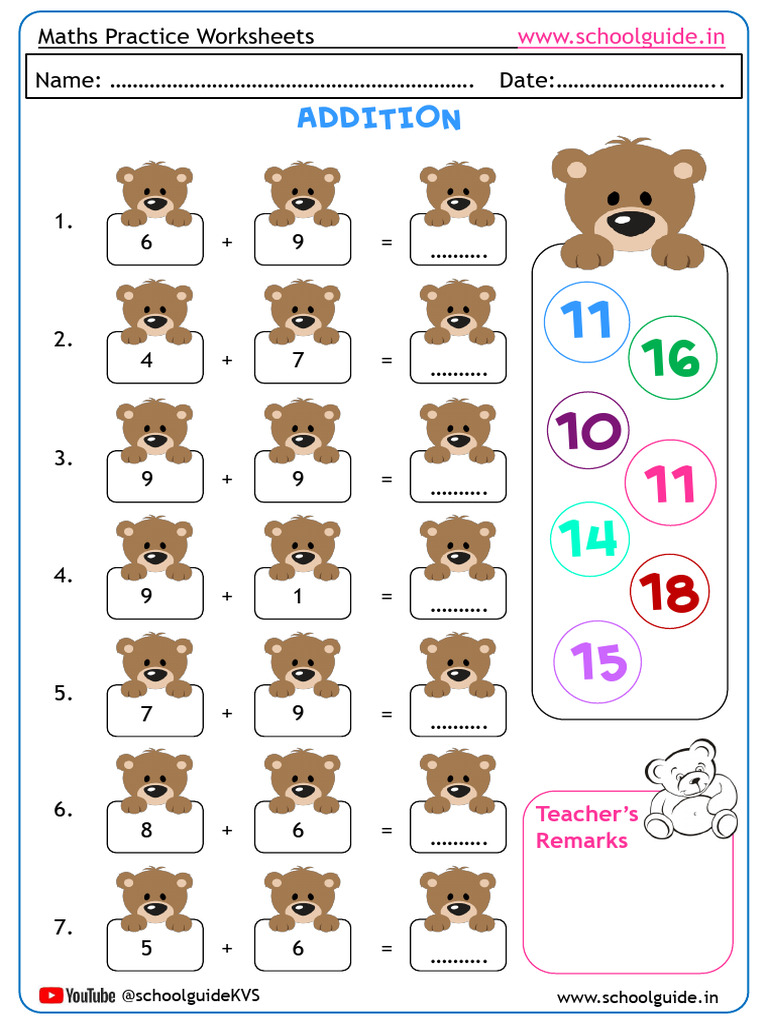 Addition Worksheet 10 | PDF