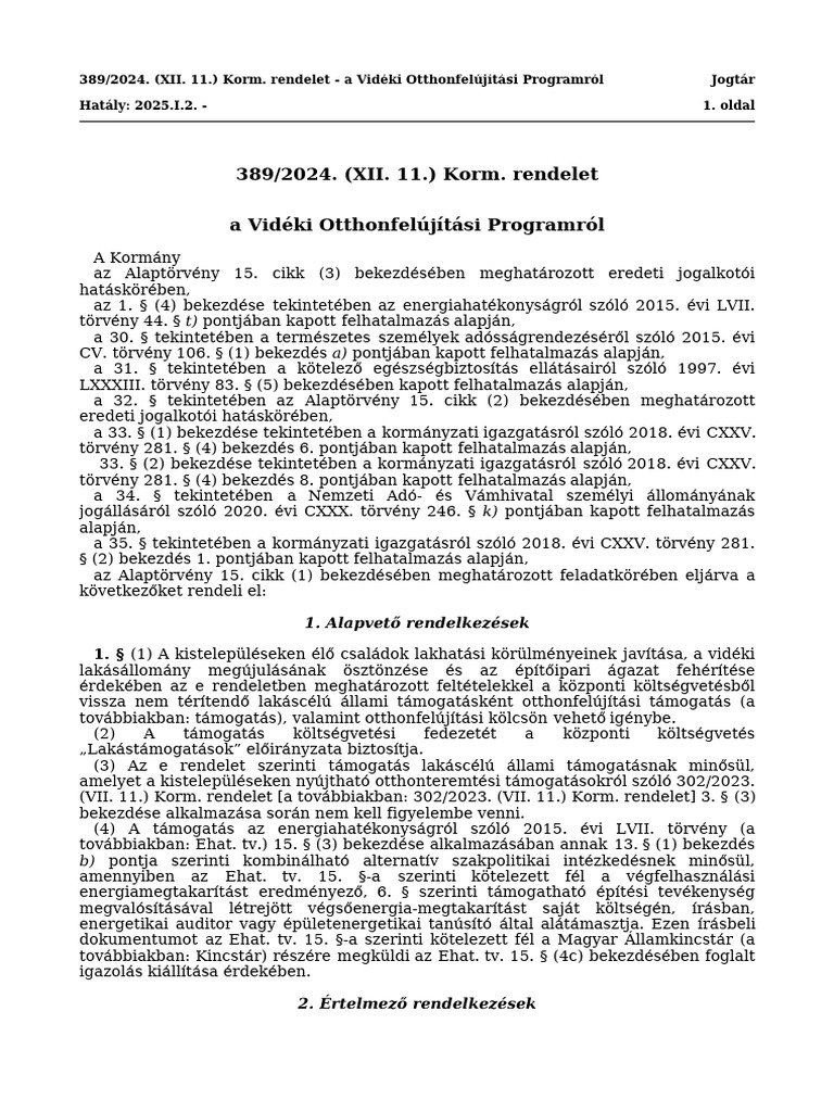 389 2024 Korm - Rendelet | PDF