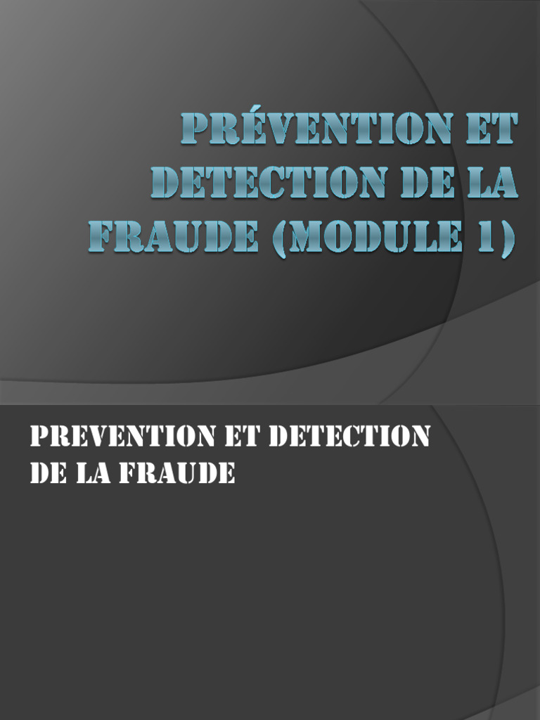 Prévention et Détection de Fraude en Entreprise | PDF | Facture | Banques