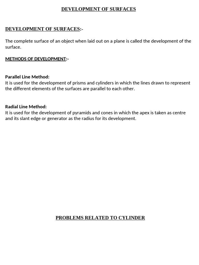 Surface Development Techniques Explained | PDF | Geometric Objects ...