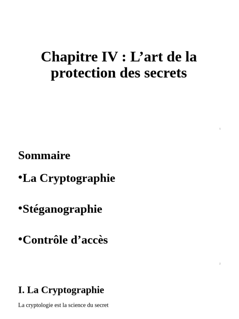 Chapitre IV | PDF | Cryptographie | Cryptage