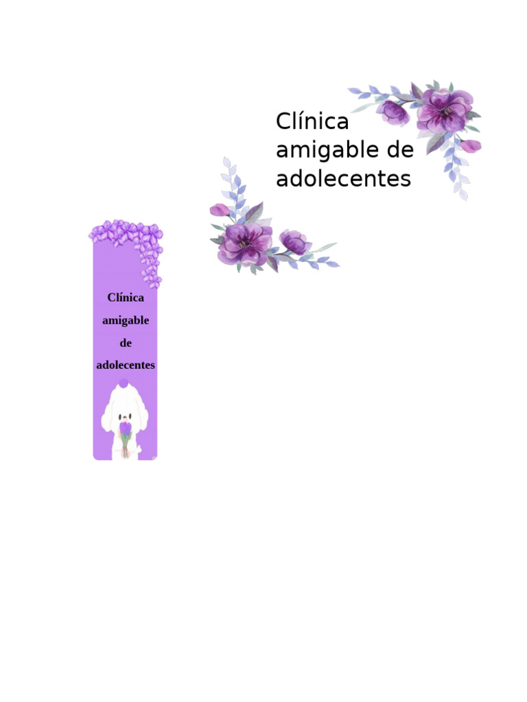 Clínica Amigable para Adolescentes | PDF