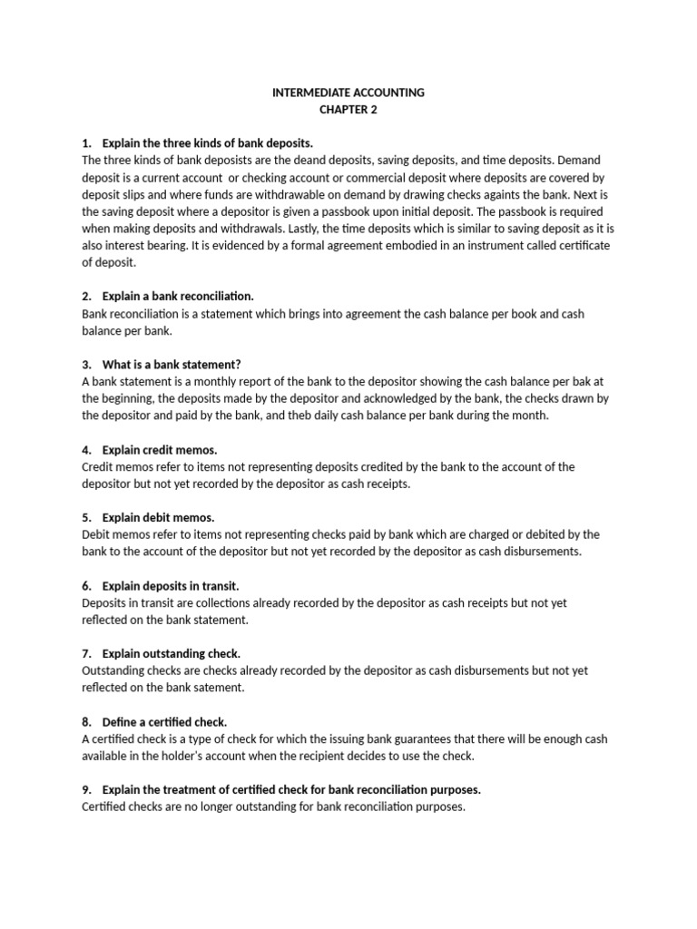INTAC CHAPTER 2 | PDF | Banks | Deposit Account