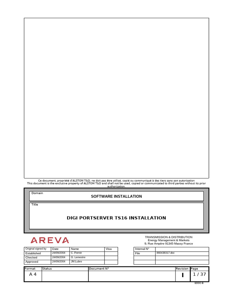 DIGI PortServer TS16 Installation | PDF | World Wide Web | Internet & Web
