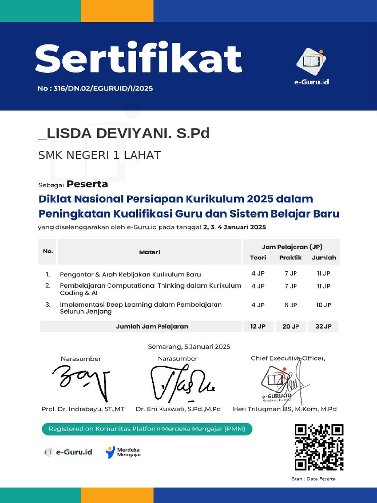 Sertifikat Sapiah 1 | PDF