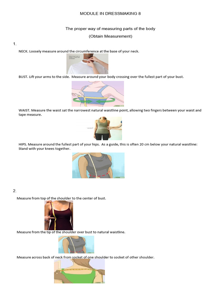 Module in Dressmaking 8 | PDF